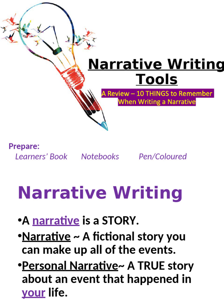 1 Narrative Writing (10 Things - Tools To Remember) | PDF | Narration ...