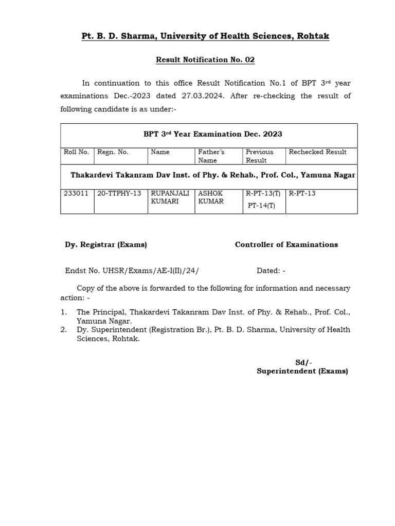 BPT 3 Rechecking | PDF