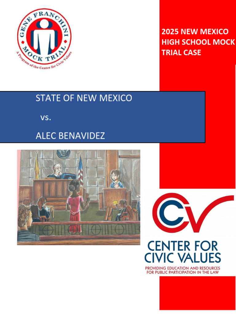 NM Mock Trial 2025 Case | PDF | Burden Of Proof (Law) | Aiding And Abetting
