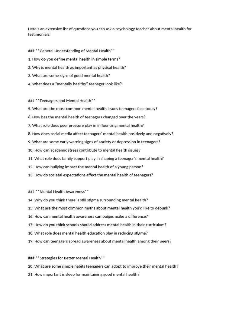 Gp Interview | PDF | Mental Health | Adolescence