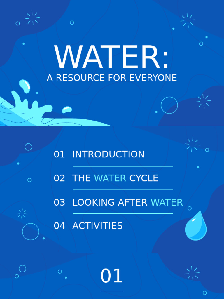 En Water - A Resource For Everyone by Slidesgo | PDF | Water | Evaporation