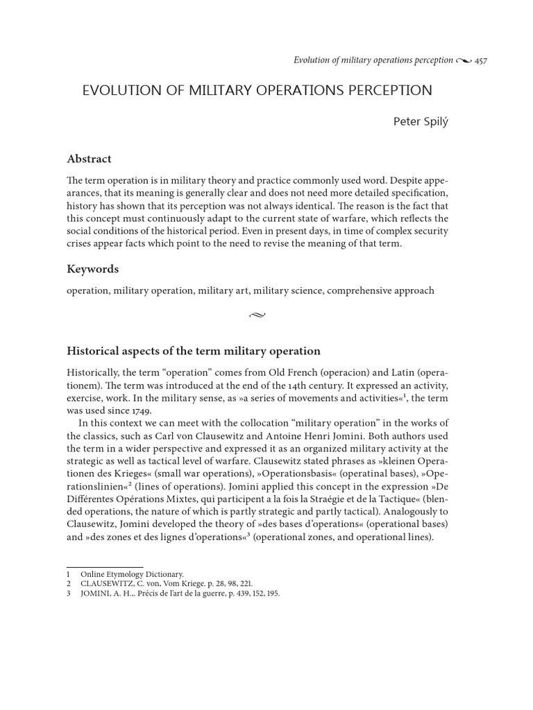 EVOLUTION_OF_MILITARY_OPERATIONS_PE (1) | PDF | Military | Carl Von ...
