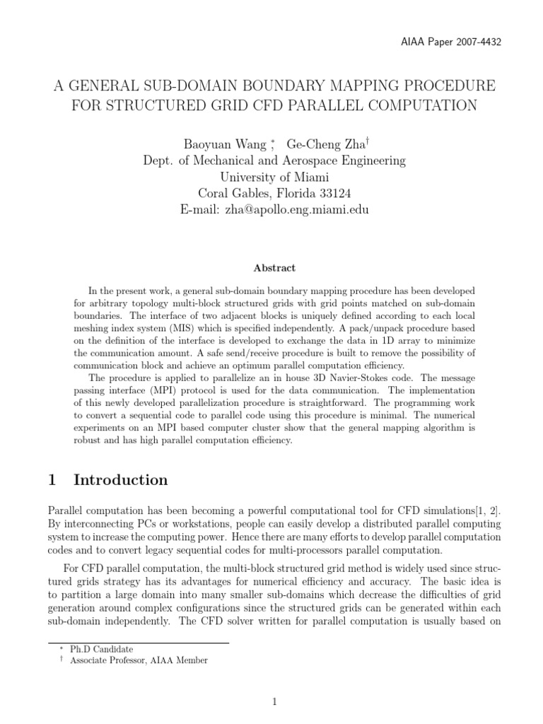 Multi Block Cfd Parallel Computation Pdf Computational Fluid Dynamics Parallel Computing 5958