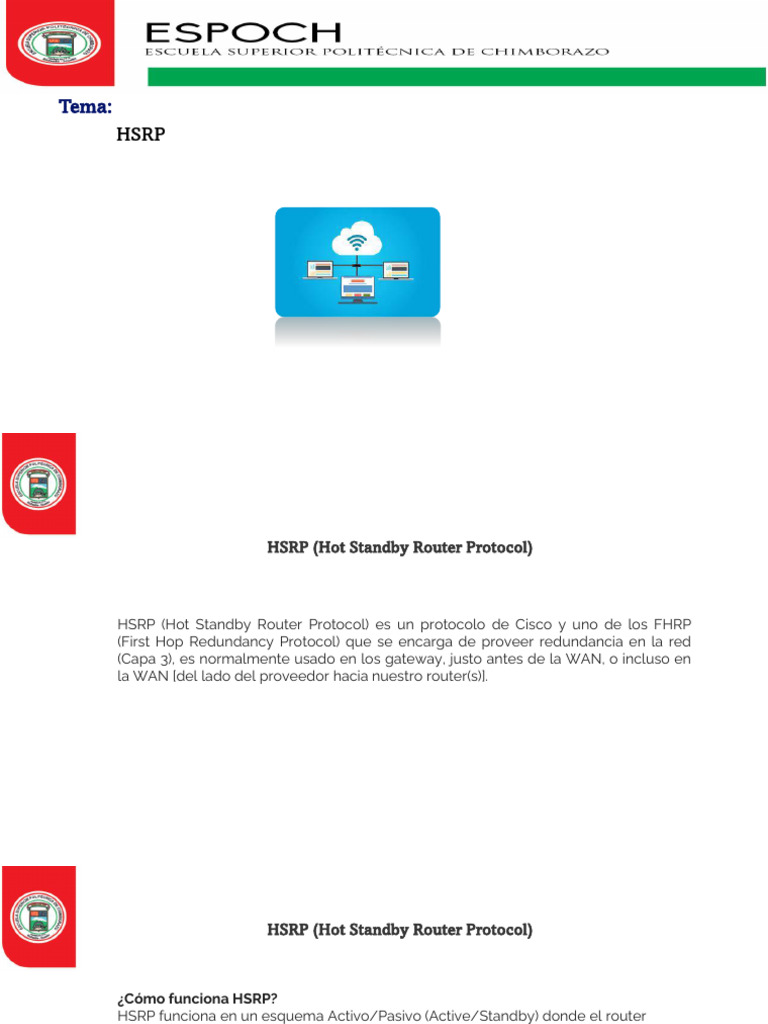 HSRP | PDF | Enrutador (Computación) | Protocolos de internet