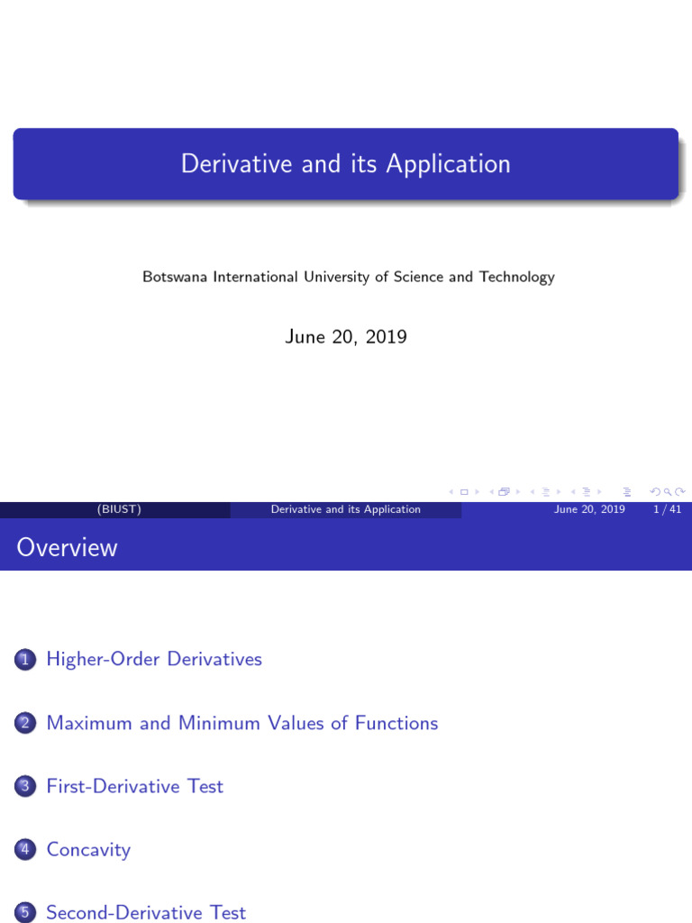 Understanding Derivatives and Their Applications | PDF | Asymptote ...