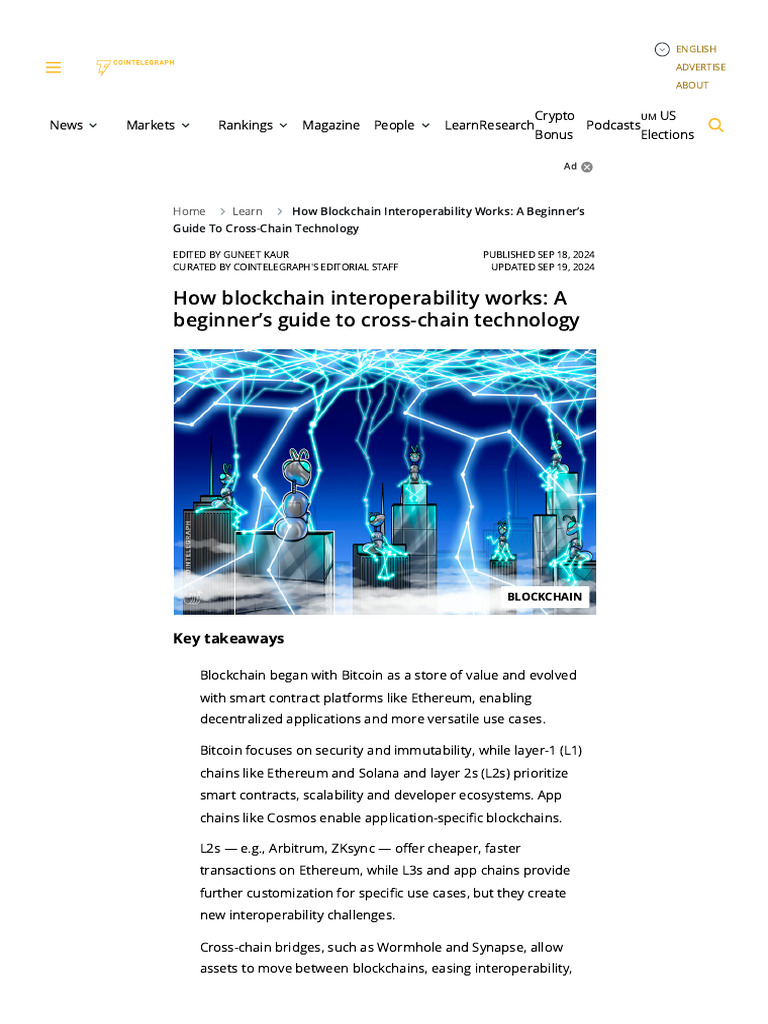 What Is Blockchain Interoperability - A Beginner's Guide | PDF