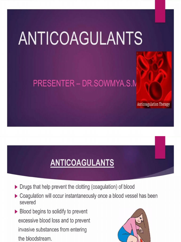 Anticoagulants | PDF