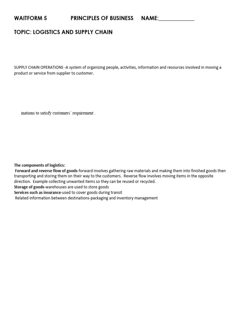 Logistics and Supply Chain Management | PDF | Logistics | Transport