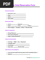 Hotel Registration Form Template | PDF