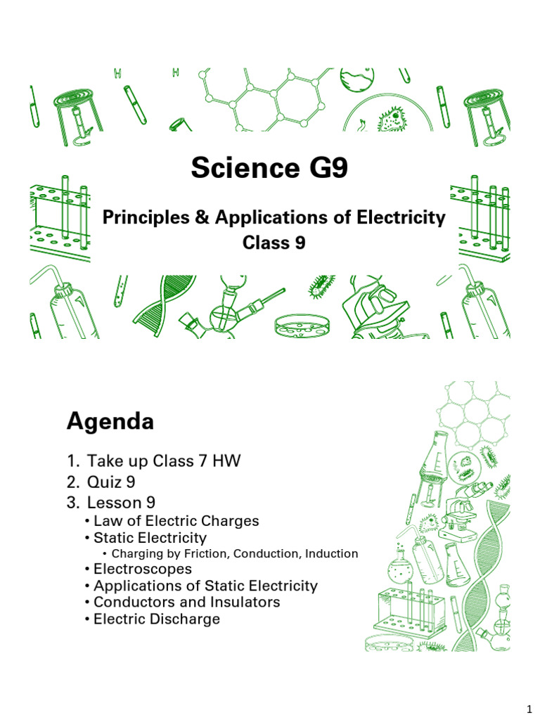 Science gr9 lesson 9 | PDF | Electric Charge | Electricity
