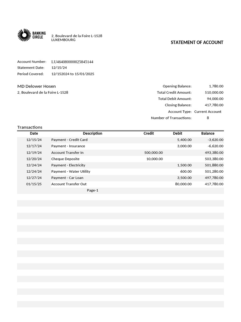 Bank Statement | PDF