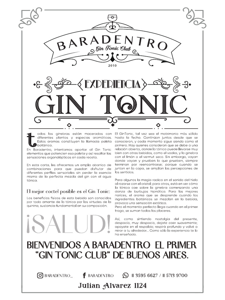 Gin Tonics y Cócteles Premium | PDF | Agrios