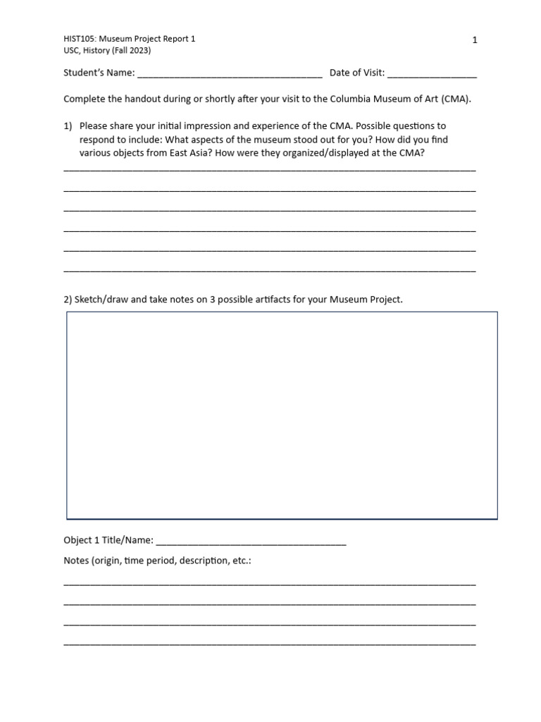 Columbia Museum Visit Report | PDF