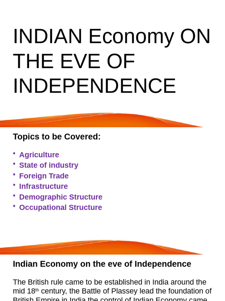 Indian Economy Before Independence | PDF | Agriculture | Economy Of India