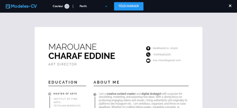 Art Director CV - Marouane Charaf Eddine | PDF