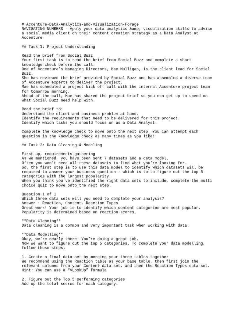 # Accenture-Data-Analytics-and-Visu | PDF | Data Analysis | Microsoft Excel