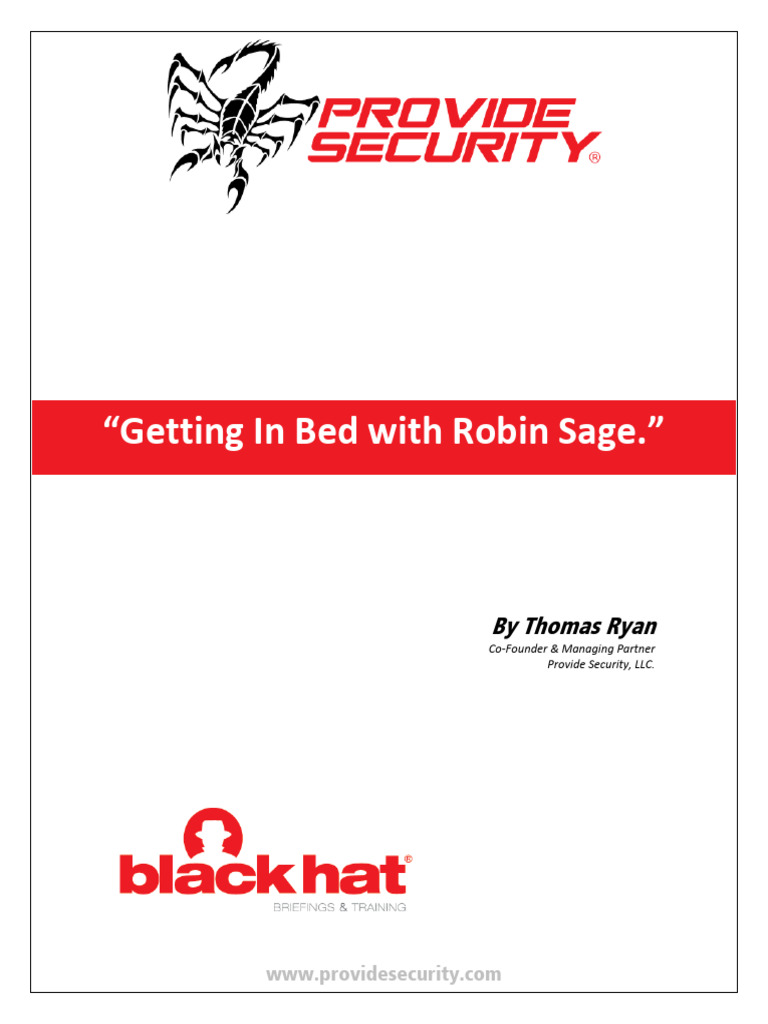 Getting in Bed With Robin Sage | PDF | Social Networking Service | Facebook