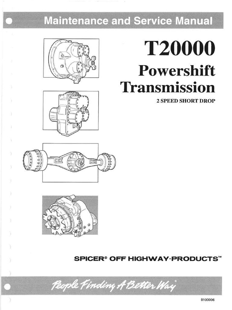 Manual Taller Dana t2000 | PDF