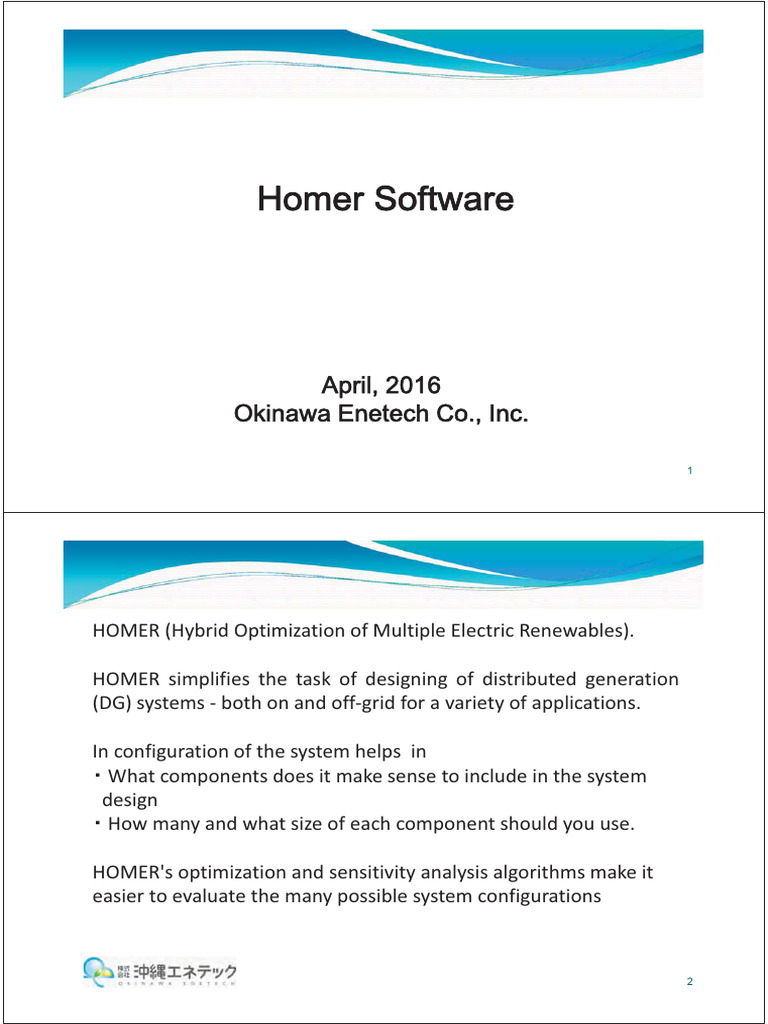 Get - Starting - Homer Sftware-Pages-1-19 | PDF | Electric Power ...