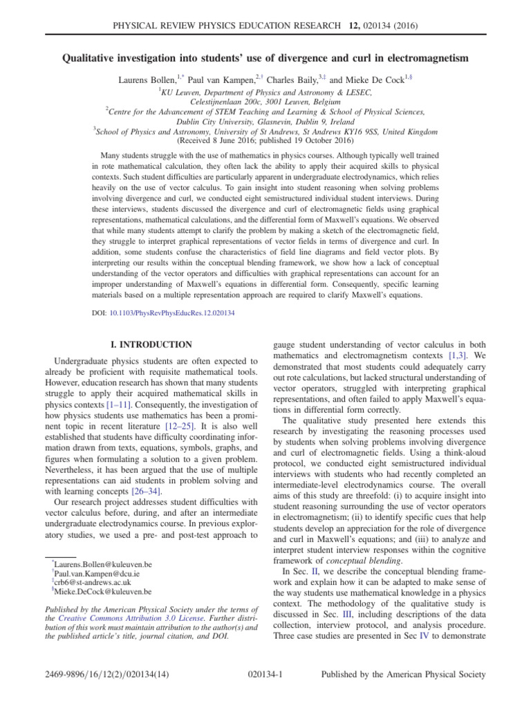DIV Y ROT EN EM | PDF | Divergence | Electric Field