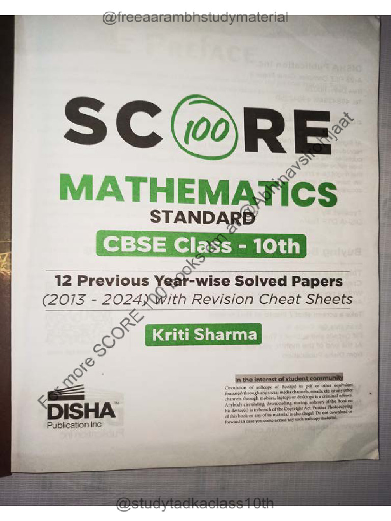 Score 100 Maths by | PDF