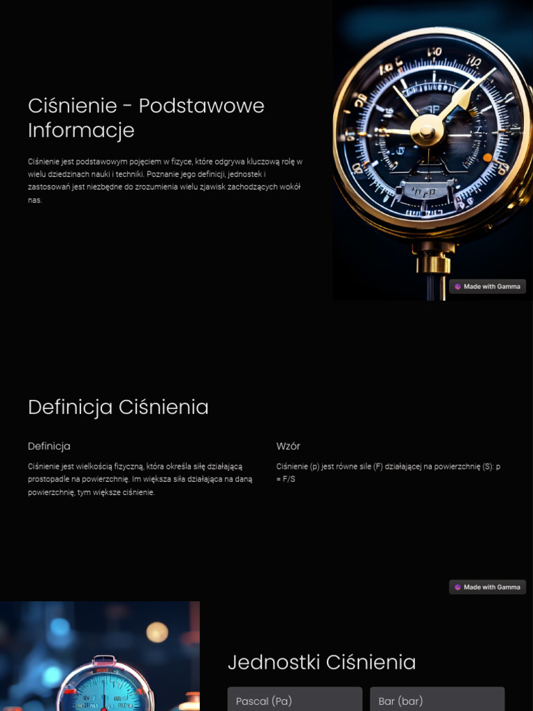 Cisnienie Podstawowe Informacje | PDF