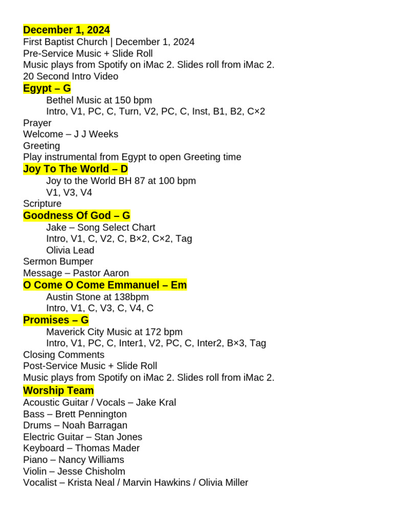 Music List 120124 | PDF