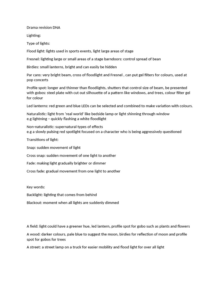 Drama revision | PDF | Clothing