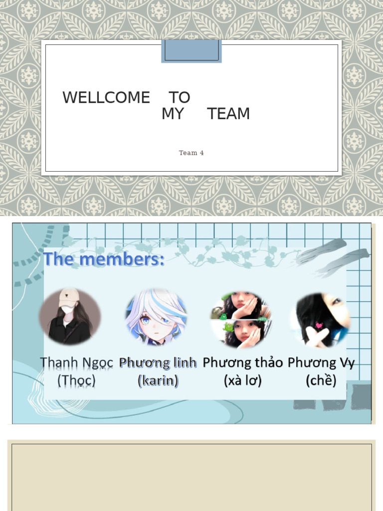 Wellcome To My Team | PDF