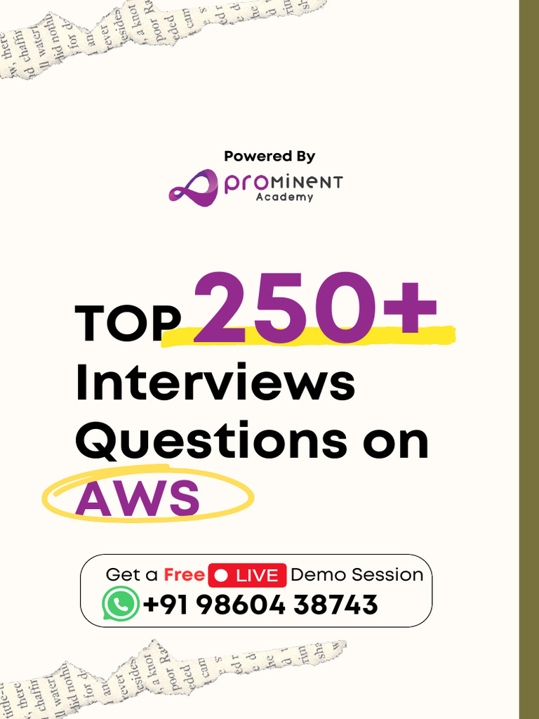 Top 250 AWS Interview Questions and Answers For 2024 1703845920 | PDF ...