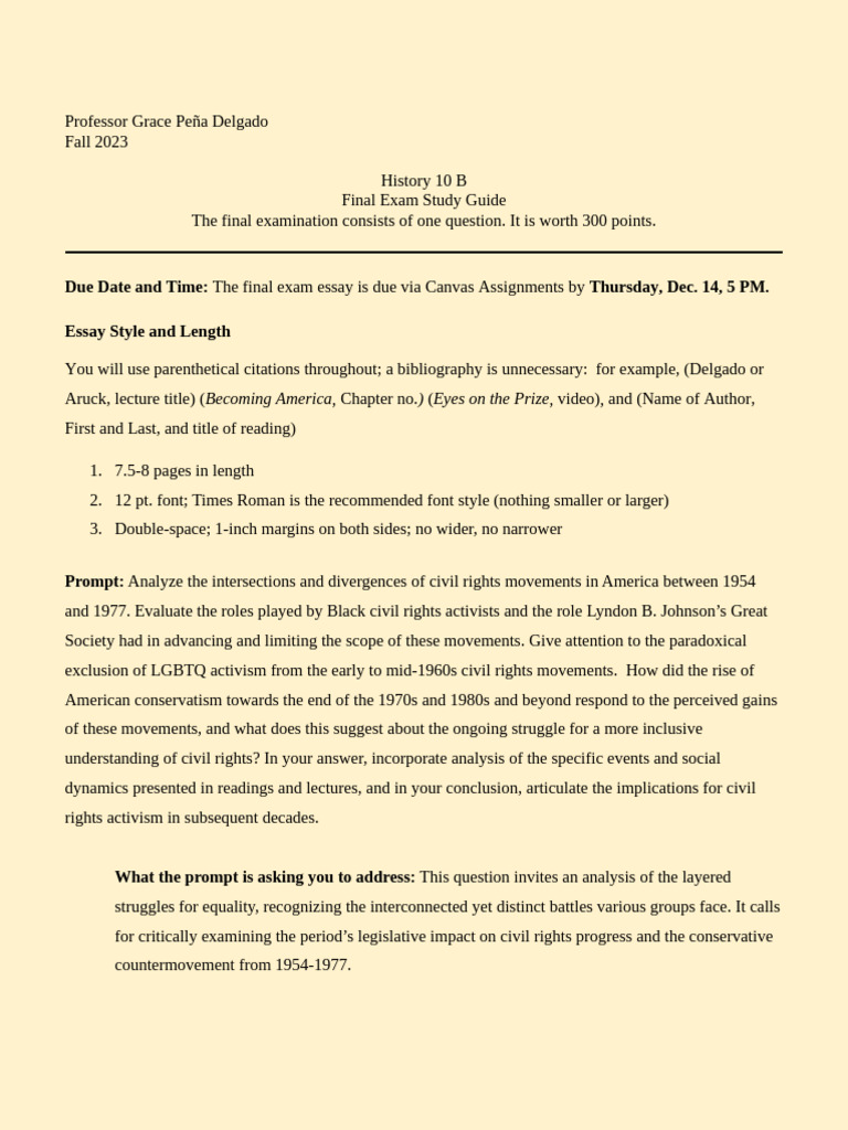 Civil Rights Movements Study Guide 1954-1977 | PDF | Activism | Lgbt