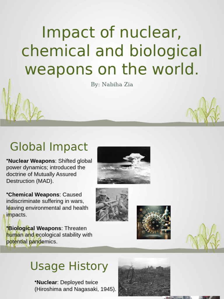 Global Impact of WMDs: Nuclear, Chemical, Biological | PDF