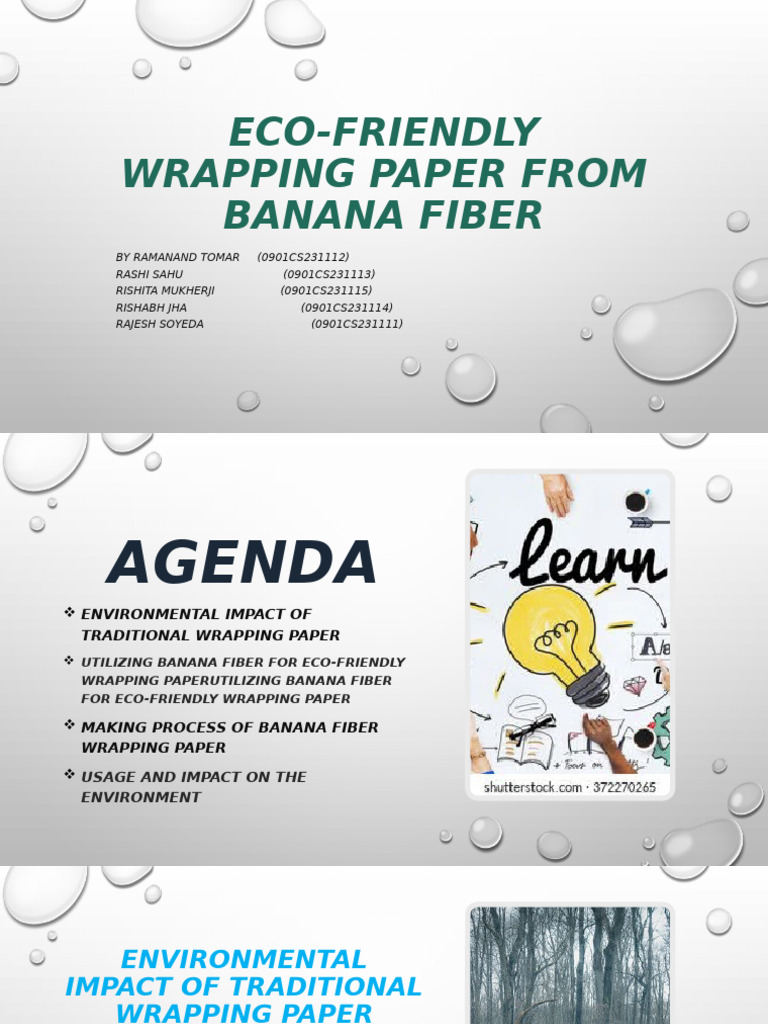 Eco-Friendly Banana Fiber Wrapping Paper | PDF