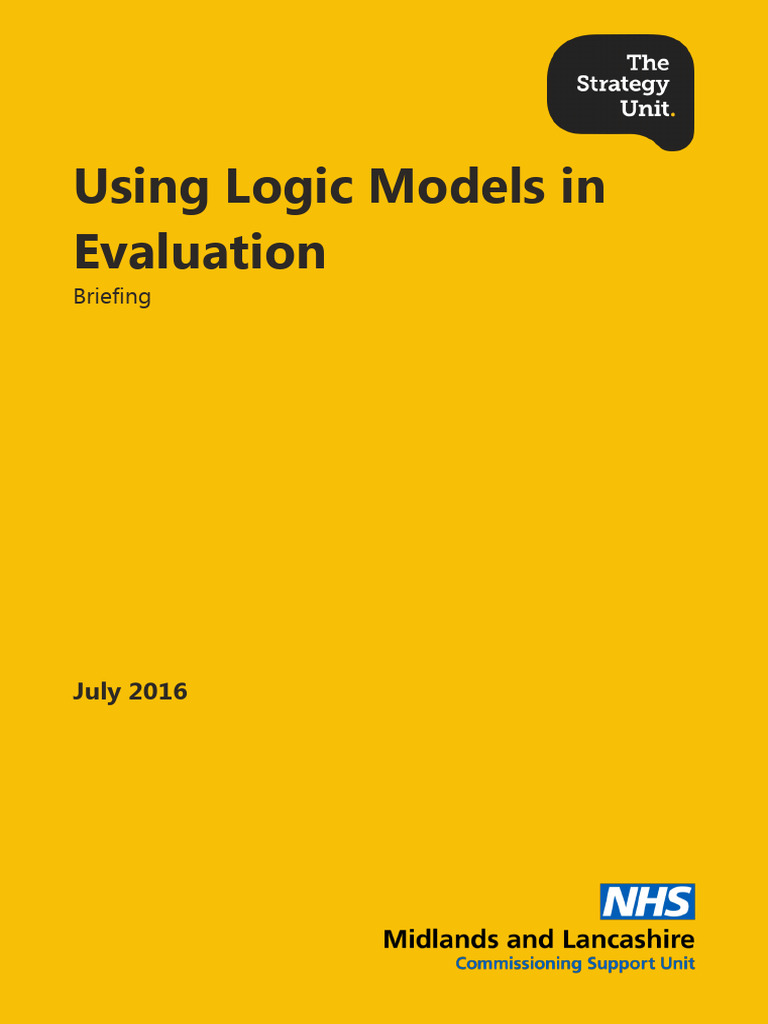 Using Logic Models In Evaluation Jul16 Pdf Evaluation System