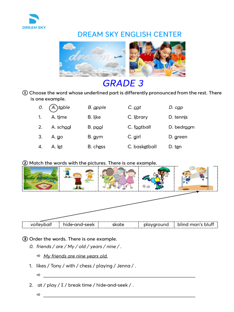 Grade 3 Test Practice 1 Pdf