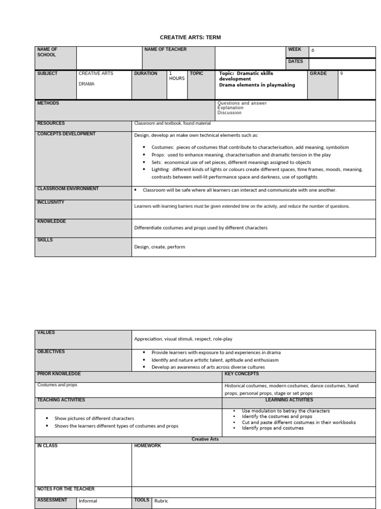 Lesson Plan For Life Skills Week 6 | PDF | Learning | Teachers