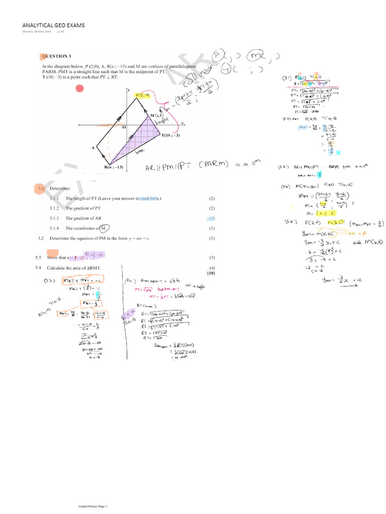 G10 Analytical Exam Question Practice 1 | PDF