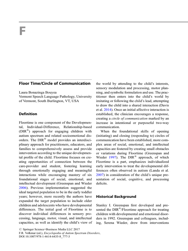 2017, FloorTime - Circle of Communication | PDF | Autism Spectrum ...