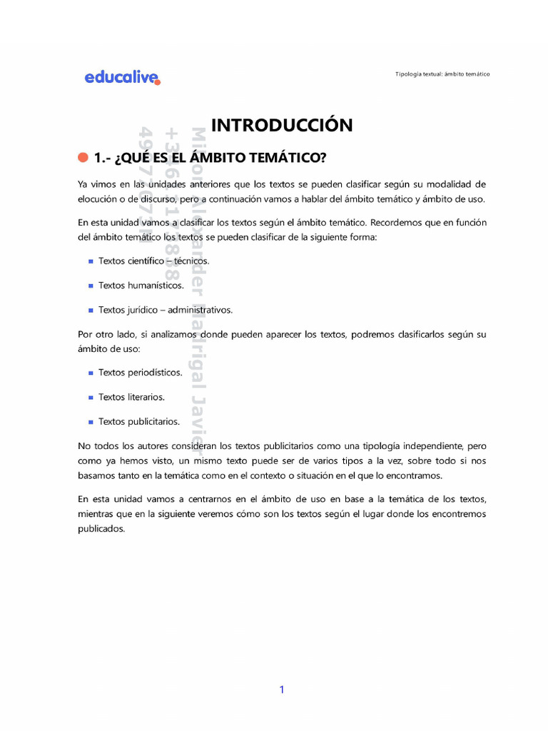 Tipologia Textual Ambito Tematico | PDF