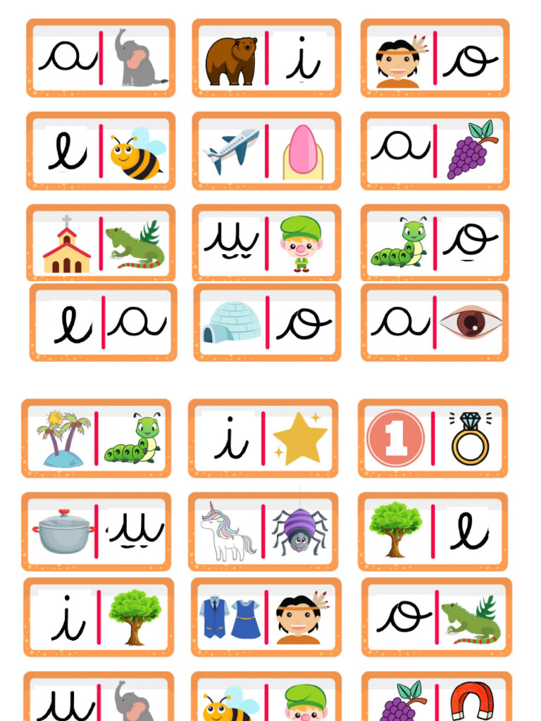 Domino de Vocales | PDF