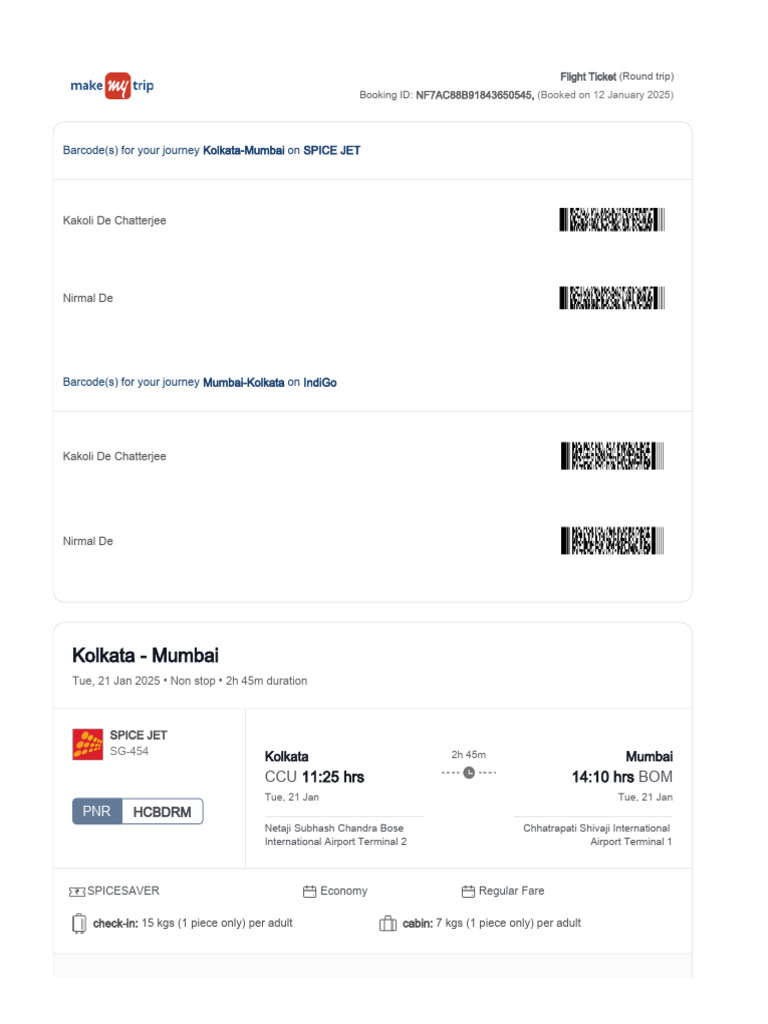 NF7AC88B91843650545_ETicket (1) | PDF | Identity Document | Transport