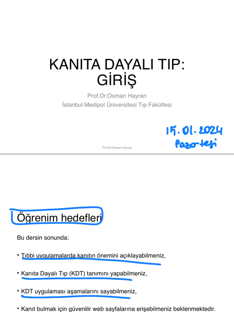1 - Kanita Dayali Tip - Gi̇ri̇ş | PDF