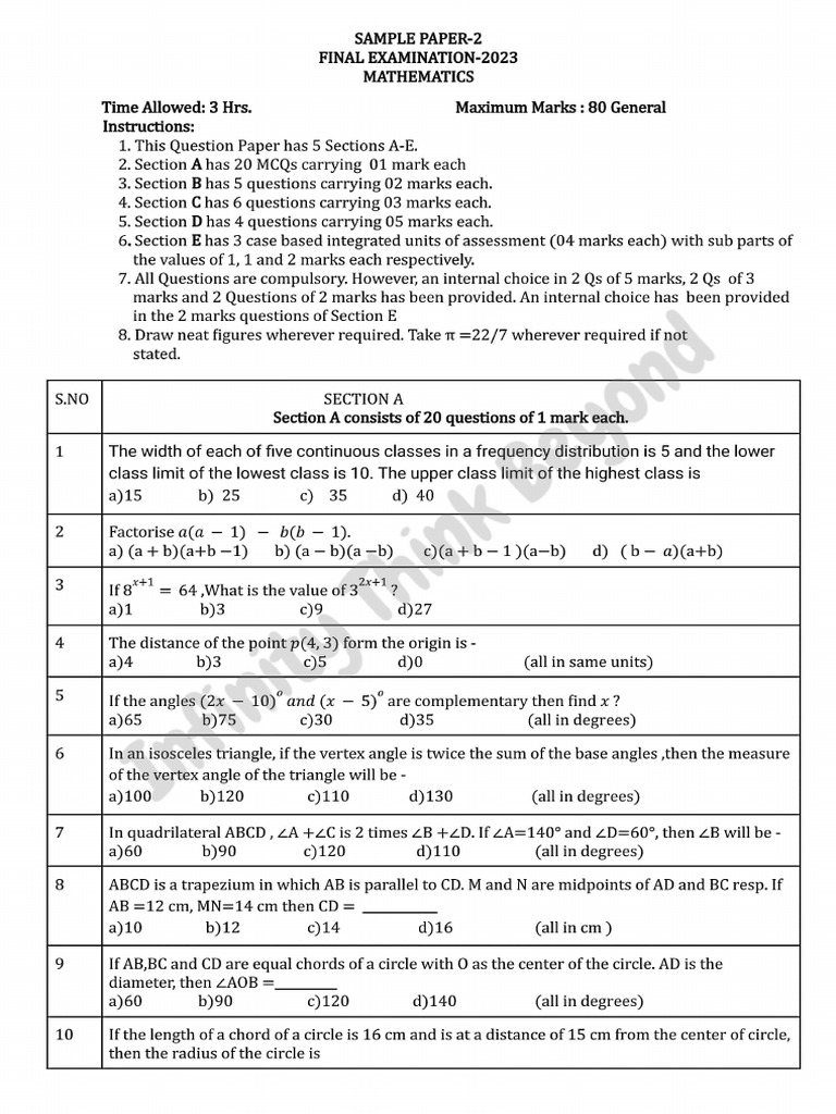 Practice Paper | PDF
