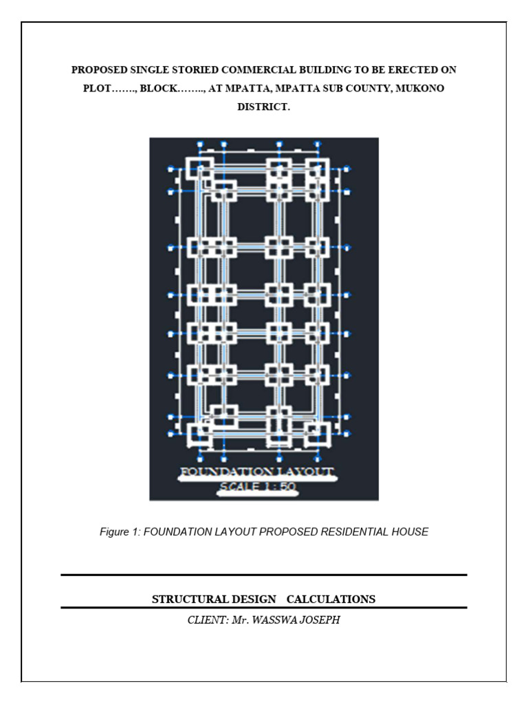 Wasswa Joseph Structural Report | PDF | Strength Of Materials | Deformation (Engineering)