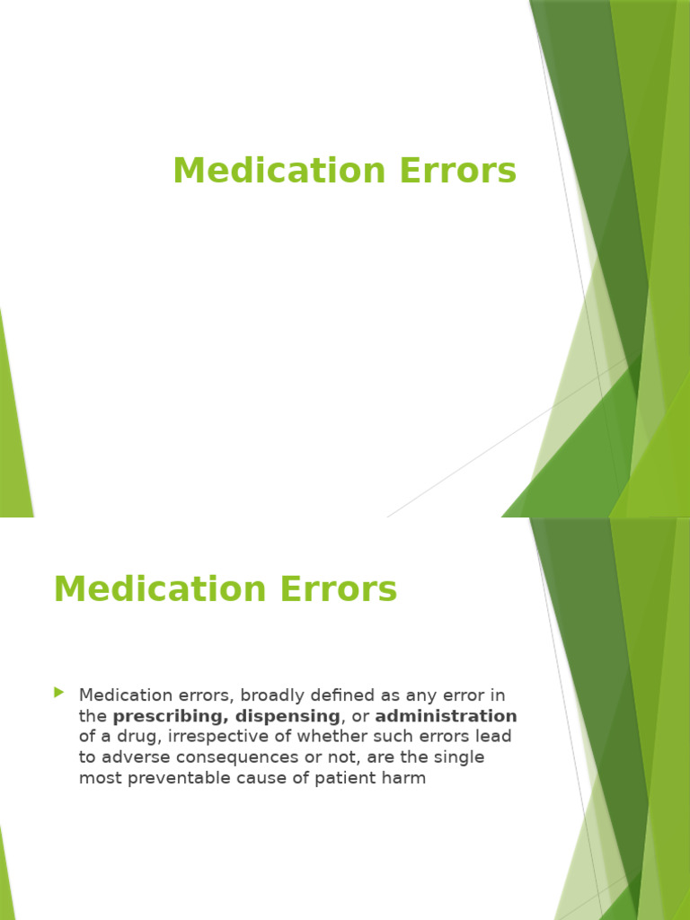 PS Medication Errors | PDF | Medical Error | Medical Prescription