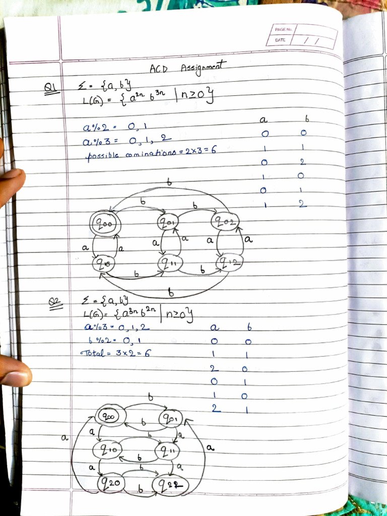 Automata Assignment 219301361 | PDF