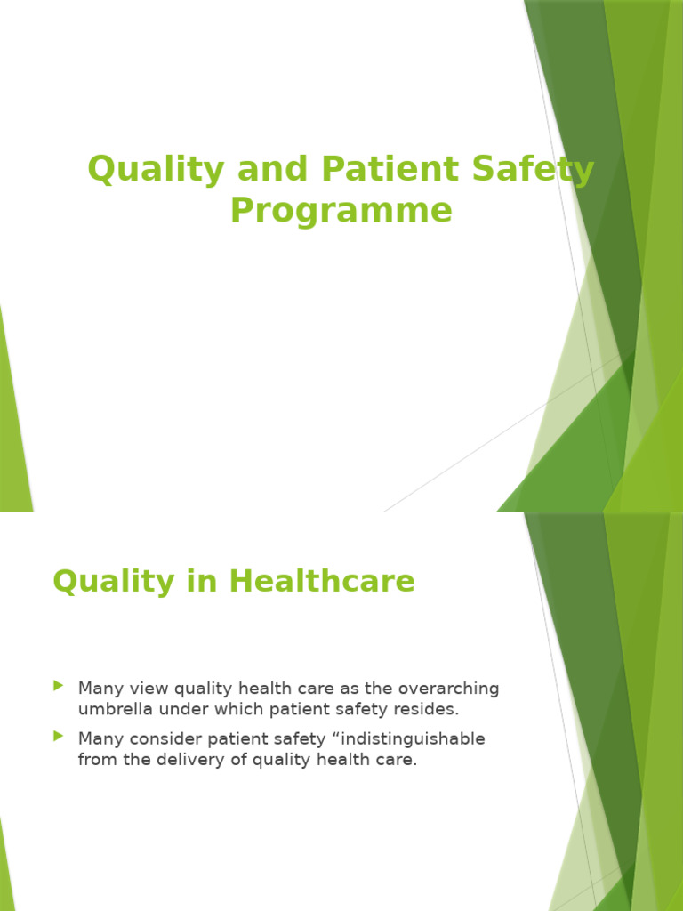 Quality and Patient Safety | PDF | Patient Safety | Hospital Acquired ...