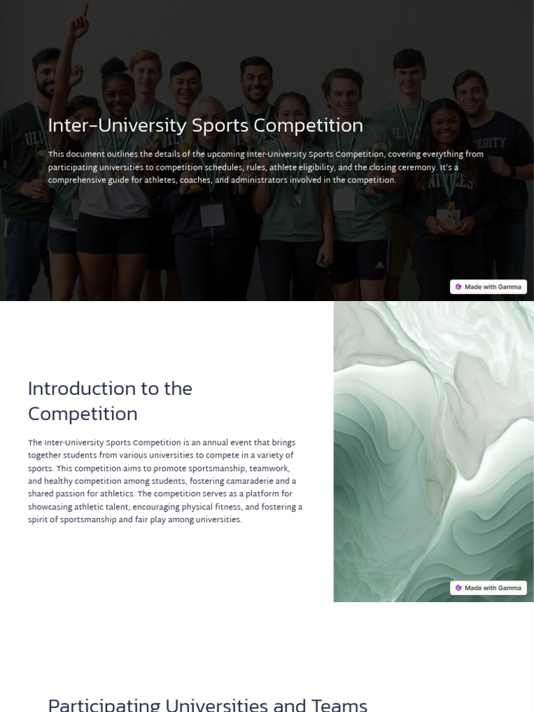 Inter University Sports Competition | PDF | Sports