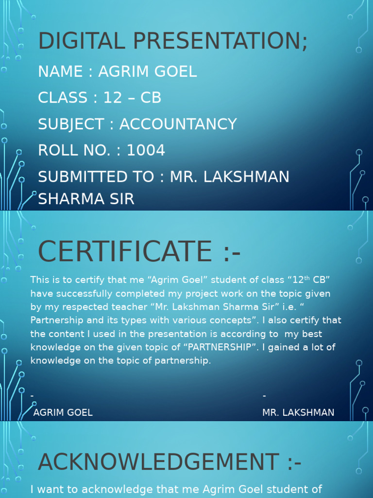 Digital Presentation | PDF