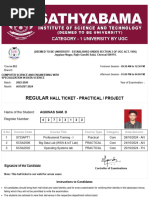 Sathyabama - Hall Ticket | PDF